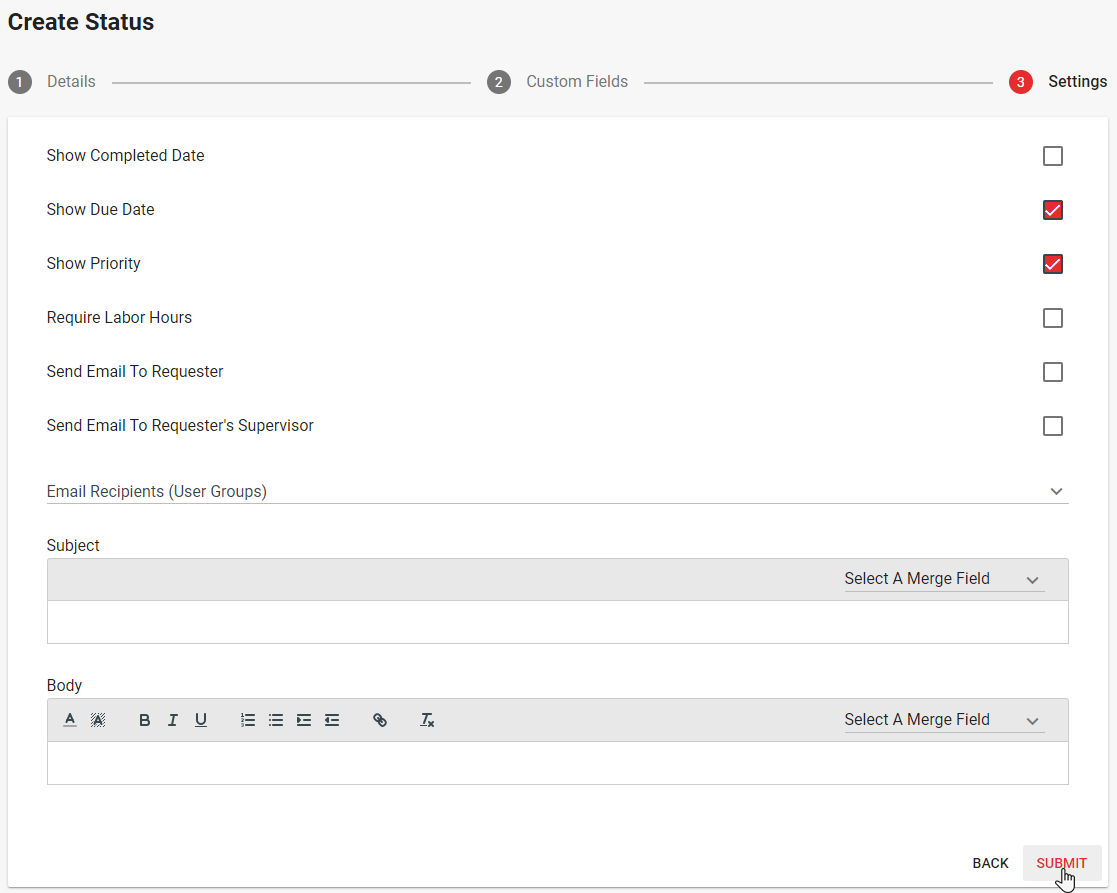 How to create statuses – Q Ware Support